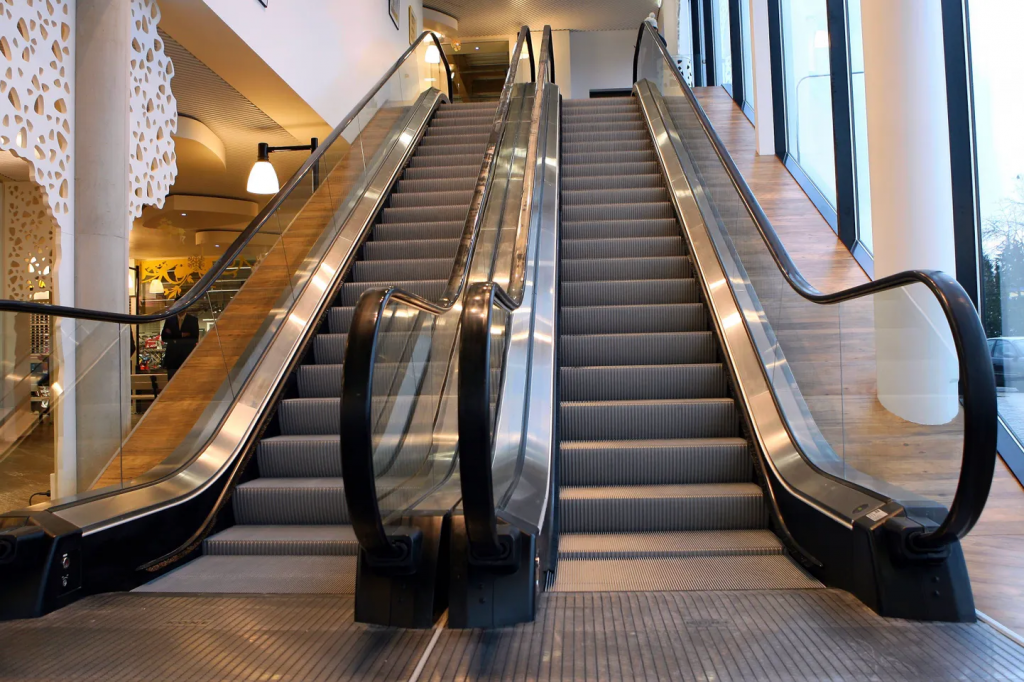 Mala devojčica i pas su se vozili pokretnim stepenicama bez odraslih ...